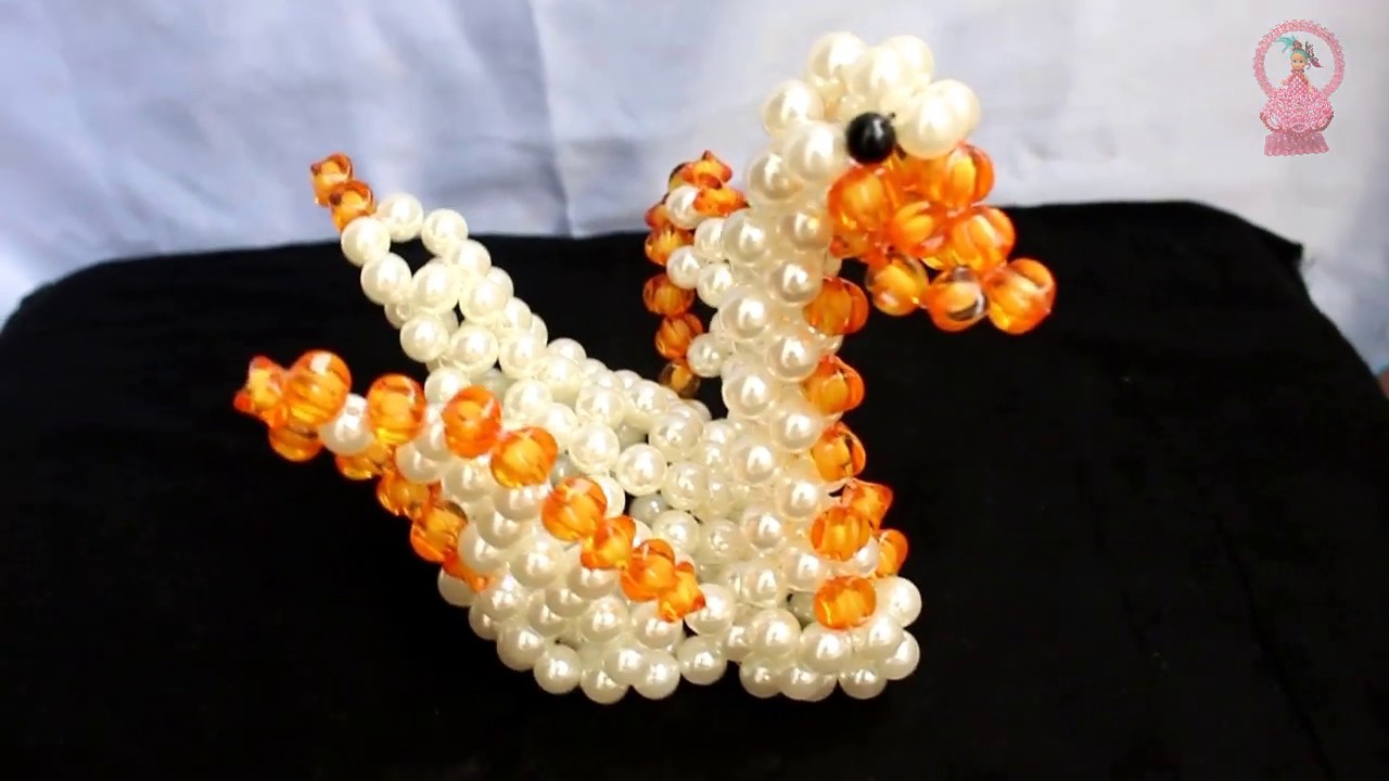 Beaded Swan ( Demo ) | পুতির রাজহাঁস | Beaded Duck | Beaded Animal ...