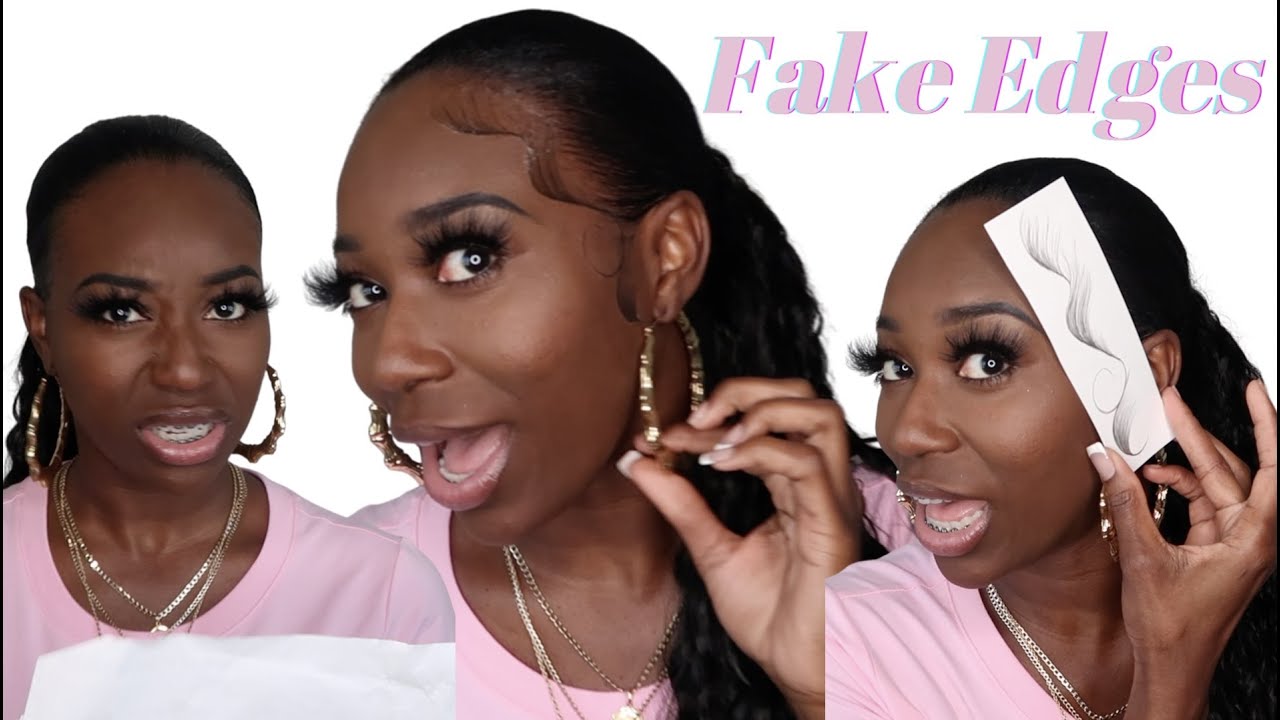 TATTOO EDGES 😱 | FAKE BABY HAIRS | DO THEY LOOK NATURAL?DISCLAIMER THIS ...