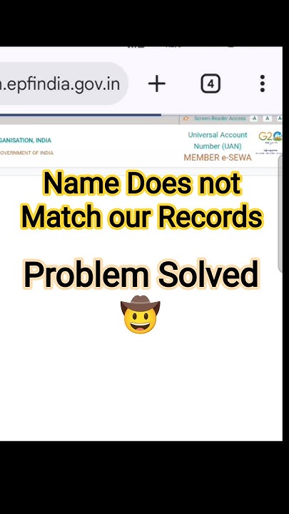 Name Does Not Match Our Record Problem Epfo| Pf me Naam galat hai to kya kare? #EpfoProblem # ...