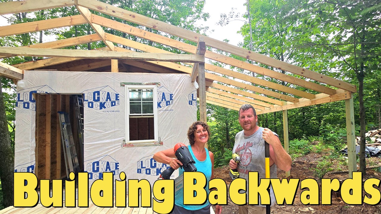 Building a Lean-To On Our Off-Grid Cabin- Limitless Options- Cabin ...