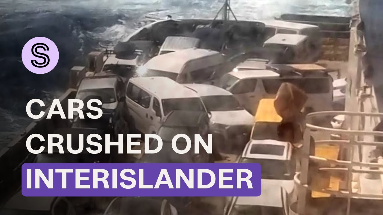 Cars damaged, passenger injured as Interislander hit by strong winds ...