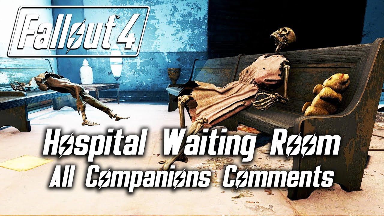 Fallout 4 - Hospital Waiting Room - All Companions Comments - YouTube