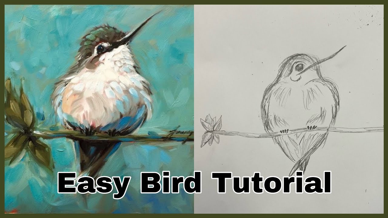Easy Bird Drawing Tutorial - YouTube
