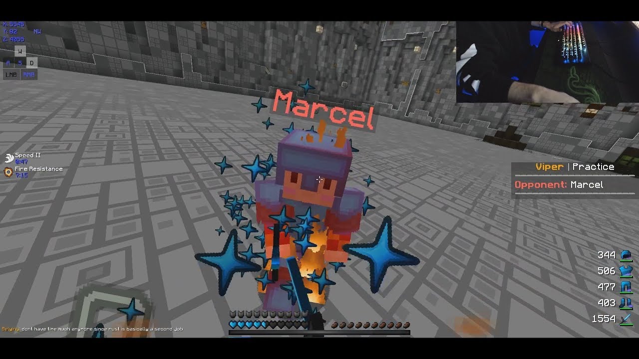 StimpyPvP vs. MeeZoid (Hand/Keyboard Cam) - YouTube