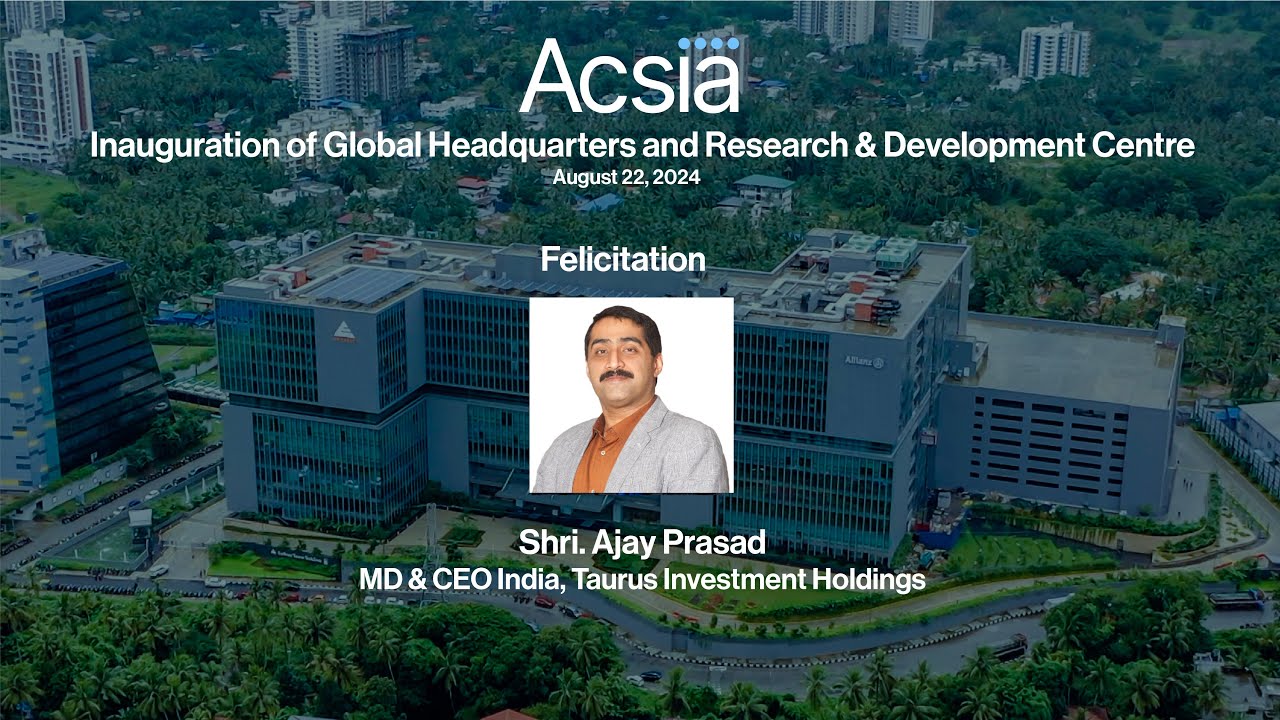 Felicitation - Ajay Prasad, CEO, Taurus Investment | Inauguration of ...