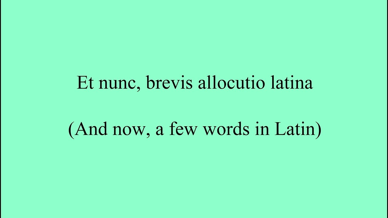 15 Minutes of Latin a Day - Lesson 20 - YouTube