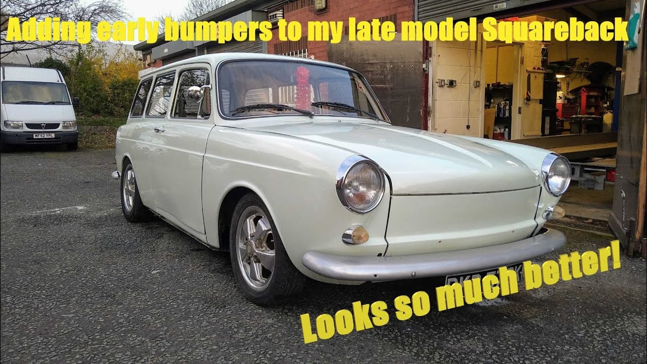 Adding early bumpers to my late model VW Squareback - YouTube