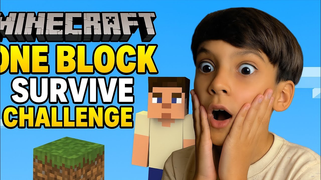 MY FIRST VIDEO minecraft one Block survival challenge ( EP 1) - YouTube