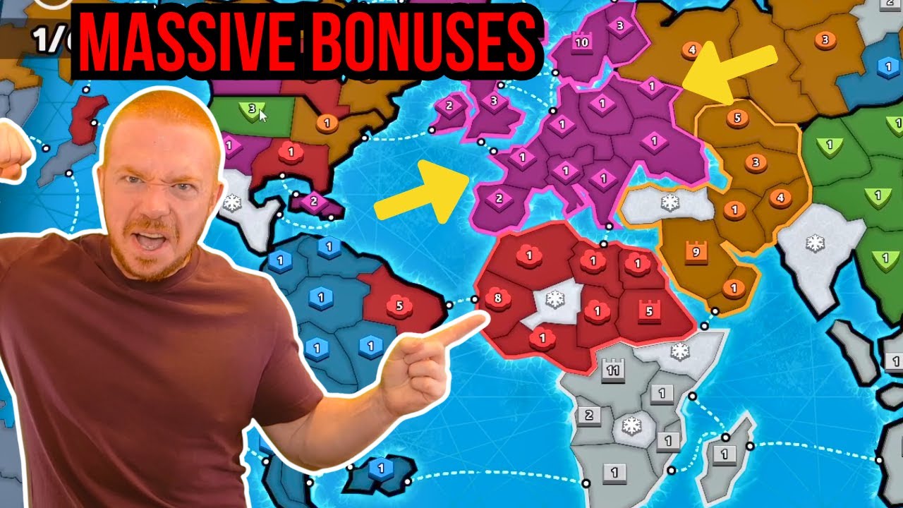 This Earth Map Has MASSIVE Bonuses: Risk Global Domination - YouTube