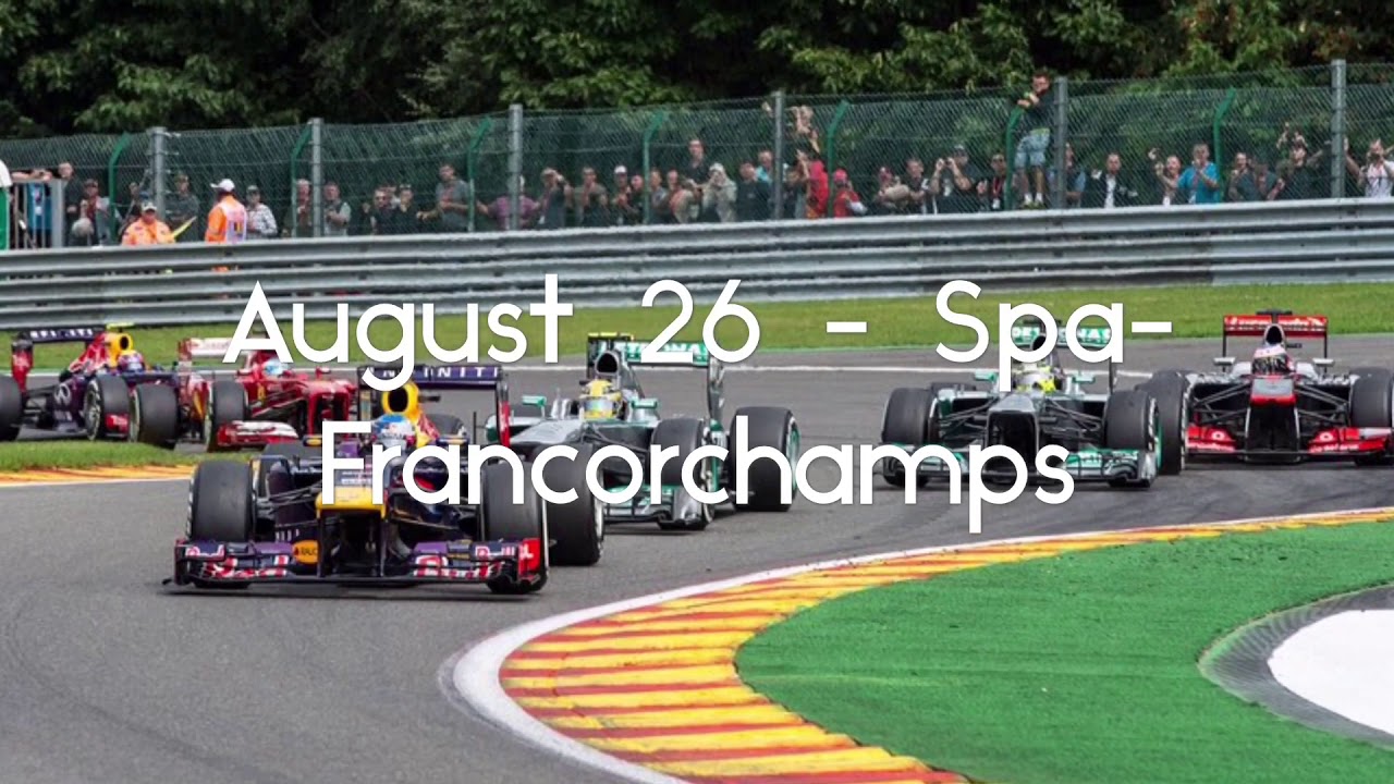 F1 2018 Calendar - YouTube