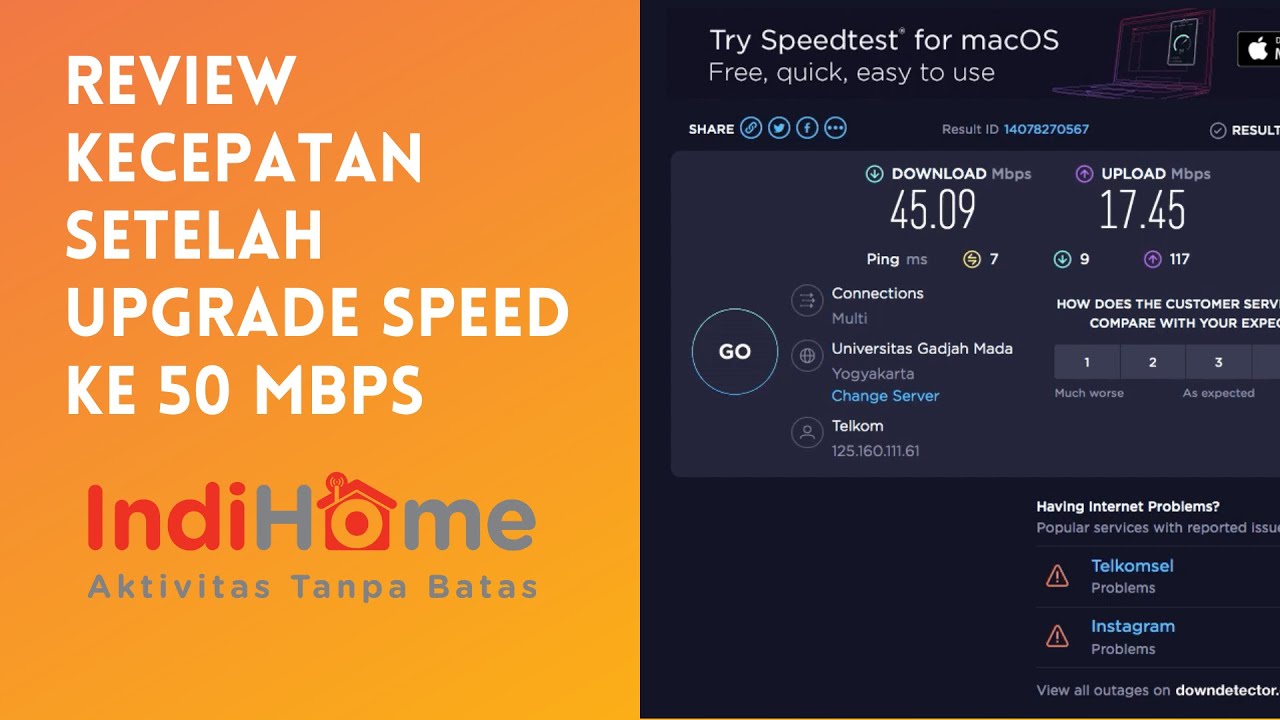 Review Kecepatan Internet Indihome Kecepatan 50 Mbps Setelah Upgrade ...