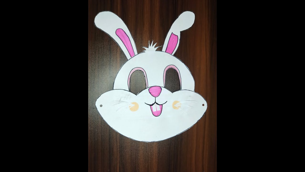 Rabbit Face Mask | Bunny paper craft ideas| Rabbit Props | School Craft ...