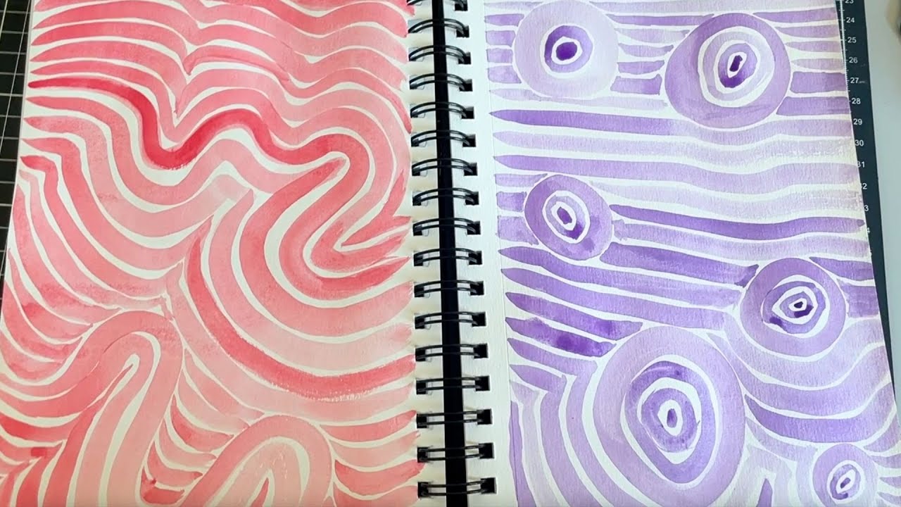 trying zen lines with watercolor | 75 hard | day 35 - YouTube