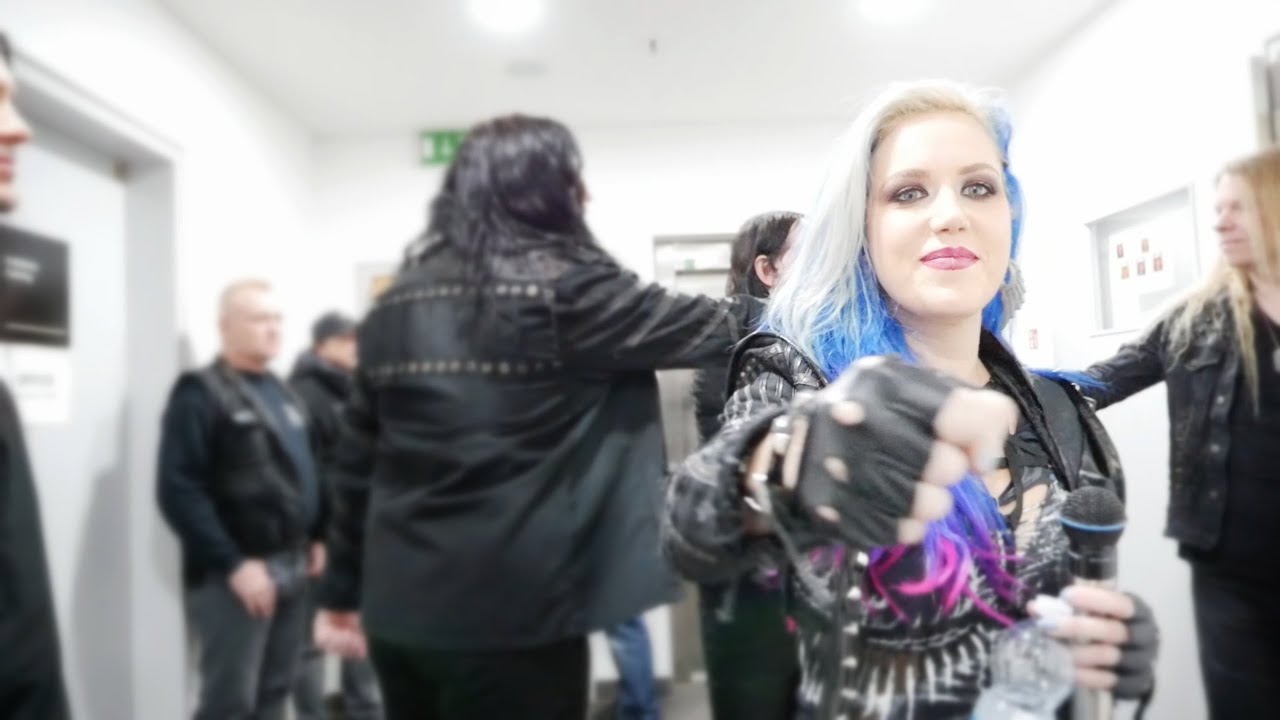 Arch Enemy before walking up on stage in Prague to The Best Fans In The ...