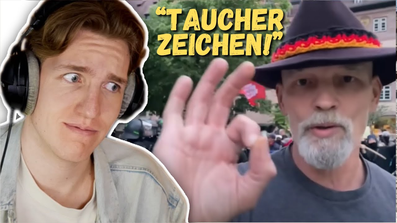 RECHTER will nur mit FISCHEN REDEN statt WHITE POWER-ZEICHEN???😂 - YouTube