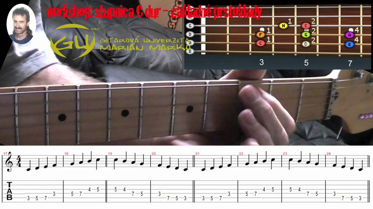 GUMM_071 Stupnica C dur - základné prstoklady Acordes - Chordify