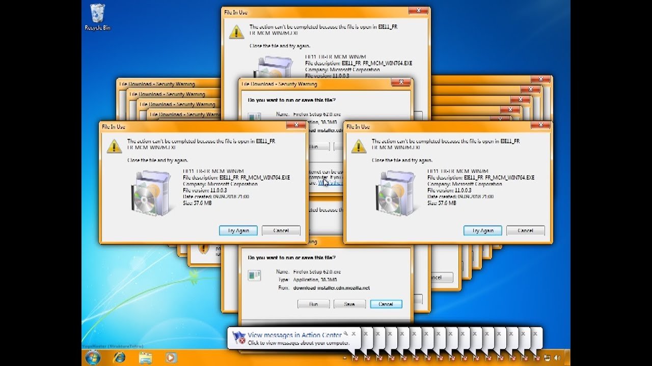 Windows 7 Crazy Error [864p/HD] - YouTube