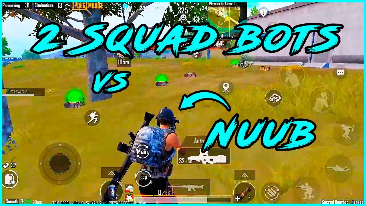 2 Squad bots VS Noob | PUBG Mobile | Gameplay Highlights - YouTube