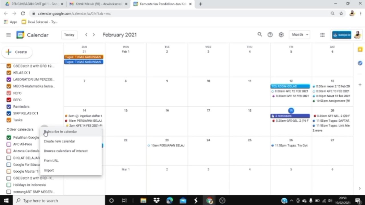 Membuat kalender di google kalender - YouTube