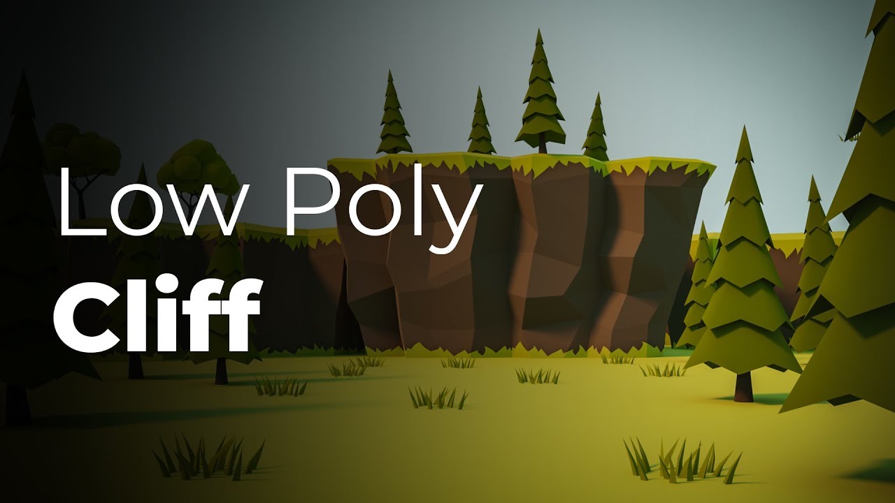 How to create a low poly cliff in Blender 2.8 - YouTube