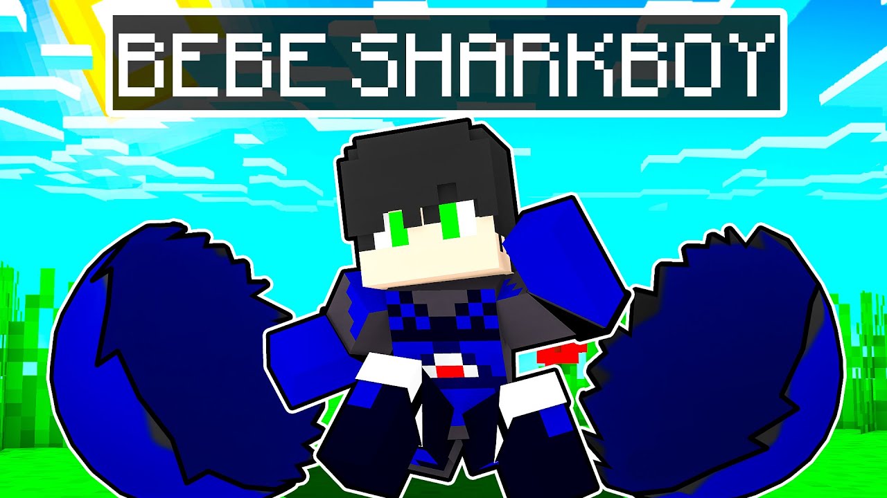 NASCI COMO UM BEBÊ SHARKBOY NO MINECRAFT! - YouTube