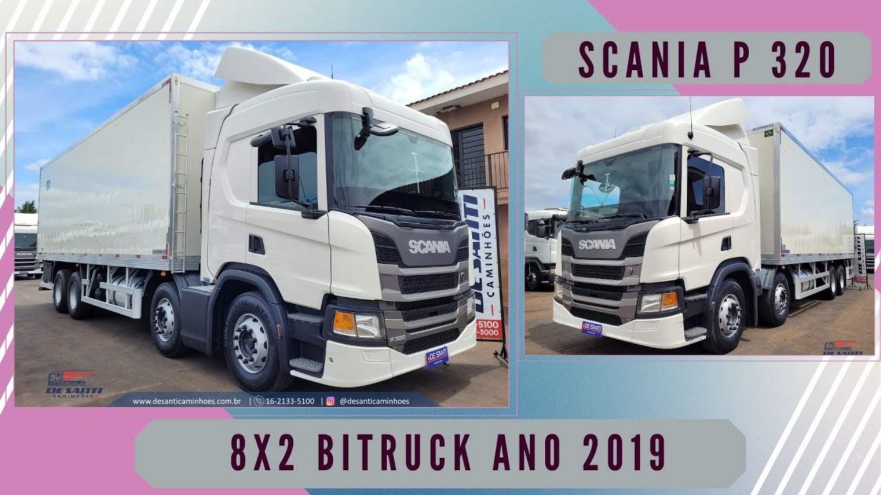 VENDIDO CAMINHÃO SCANIA P 320 8X2 BITRUCK ANO 2019 - YouTube