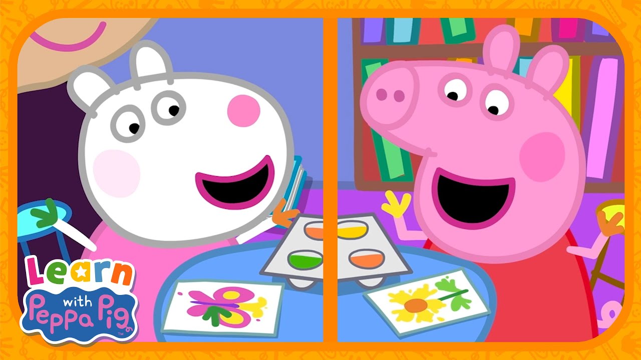Learning To Paint With Peppa Pig 🎨 Educational Videos for Kids 📚 Learn ...