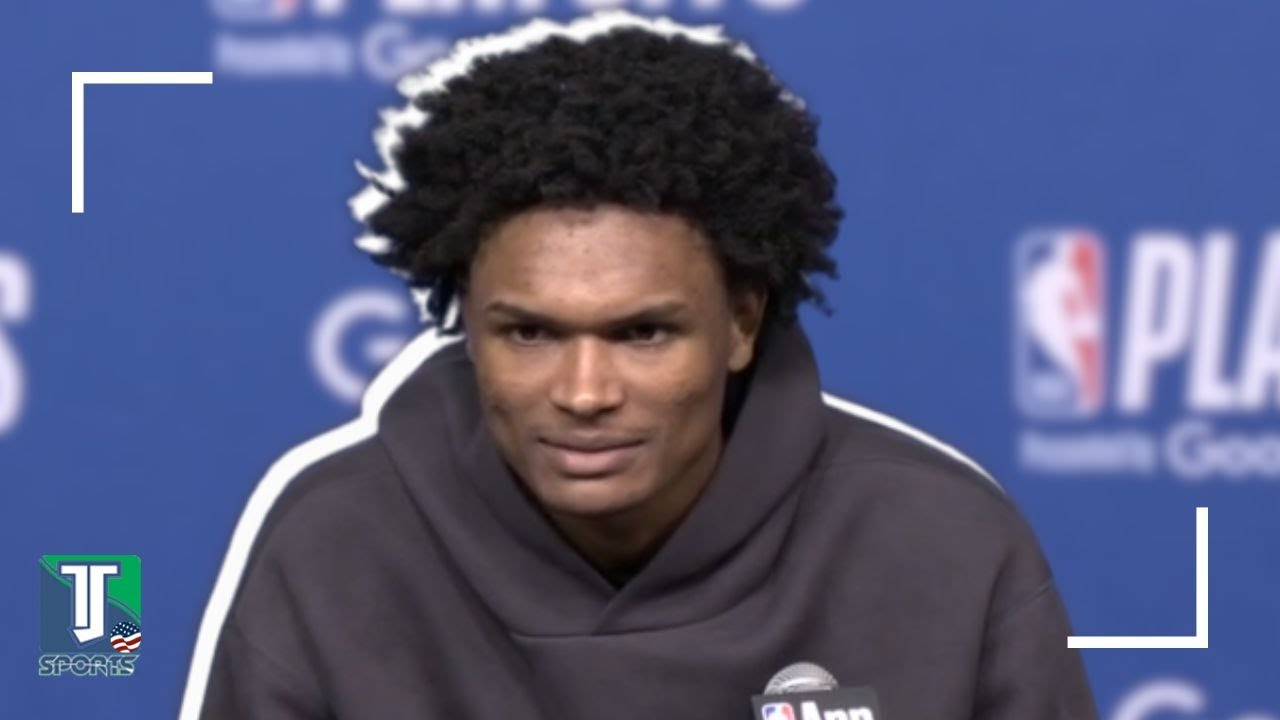 Amen Thompson on JOINING Hakeem Olajuwon with his STATLINE in the ...
