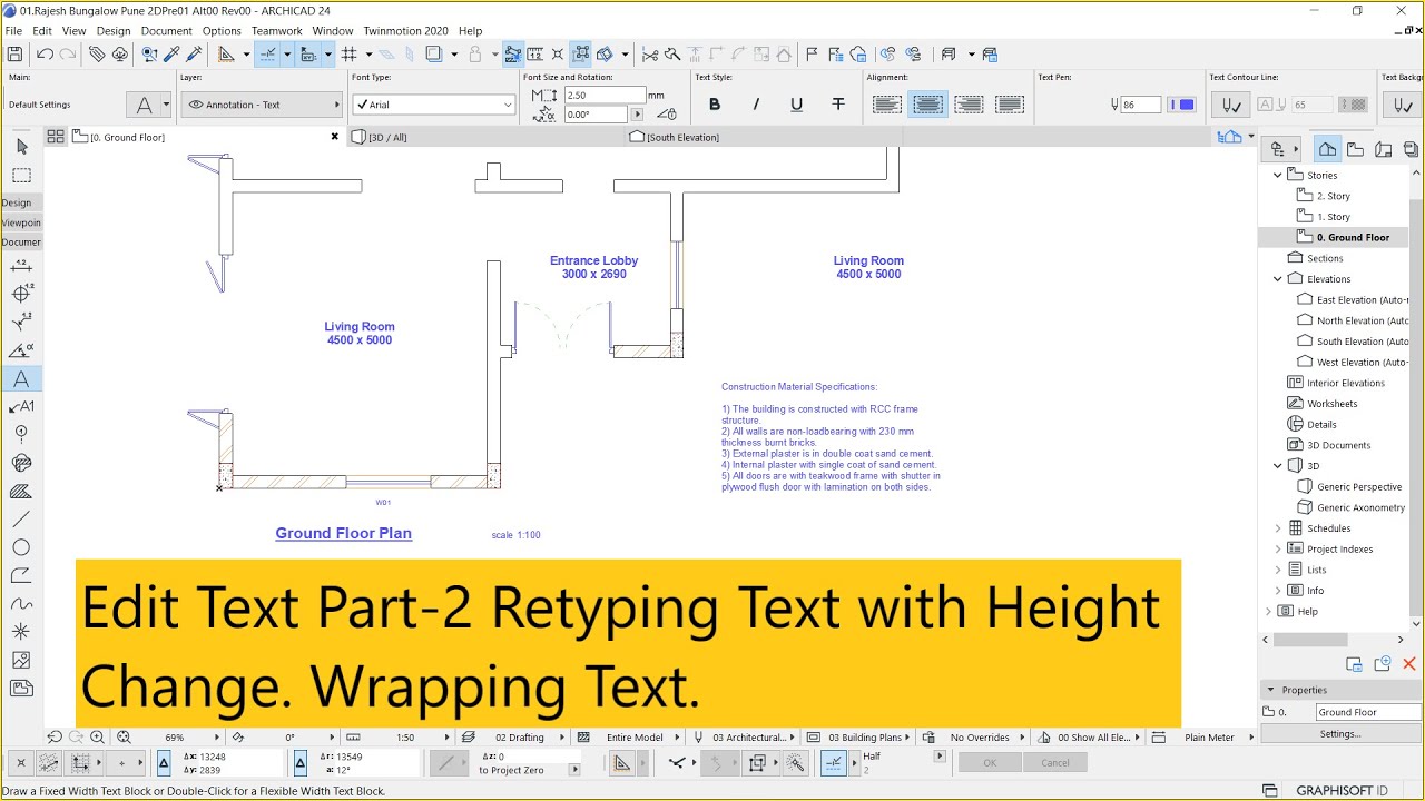01 42 Edit Text Part 2 Retype Text Wrapping Text - YouTube