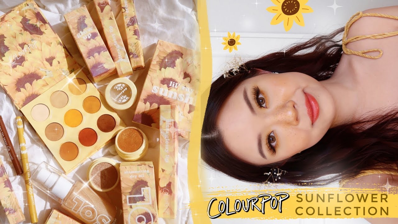 COLOURPOP SUNFLOWER COLLECTION 🌻 3 LOOKS, REVIEW + COMPARISONS! - YouTube