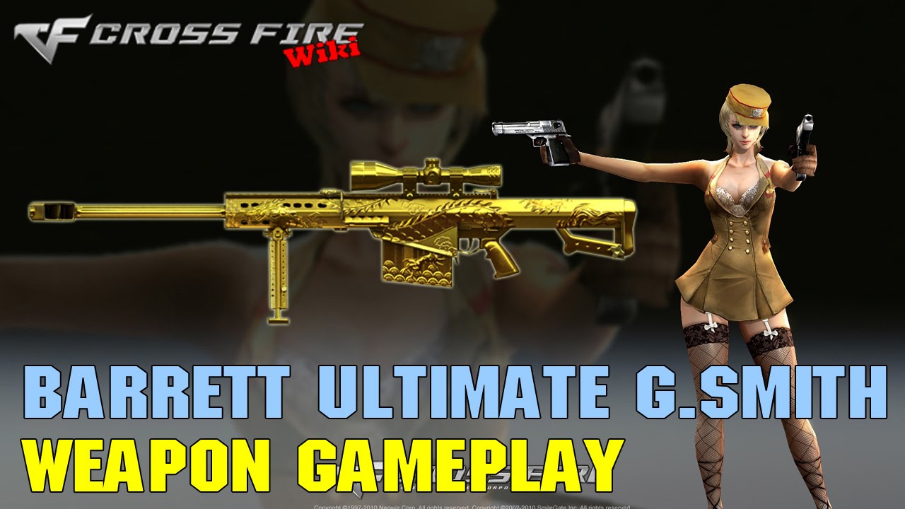 CrossFire - Barrett M82A1 Ultimate Goldsmith - Weapon Gameplay - YouTube