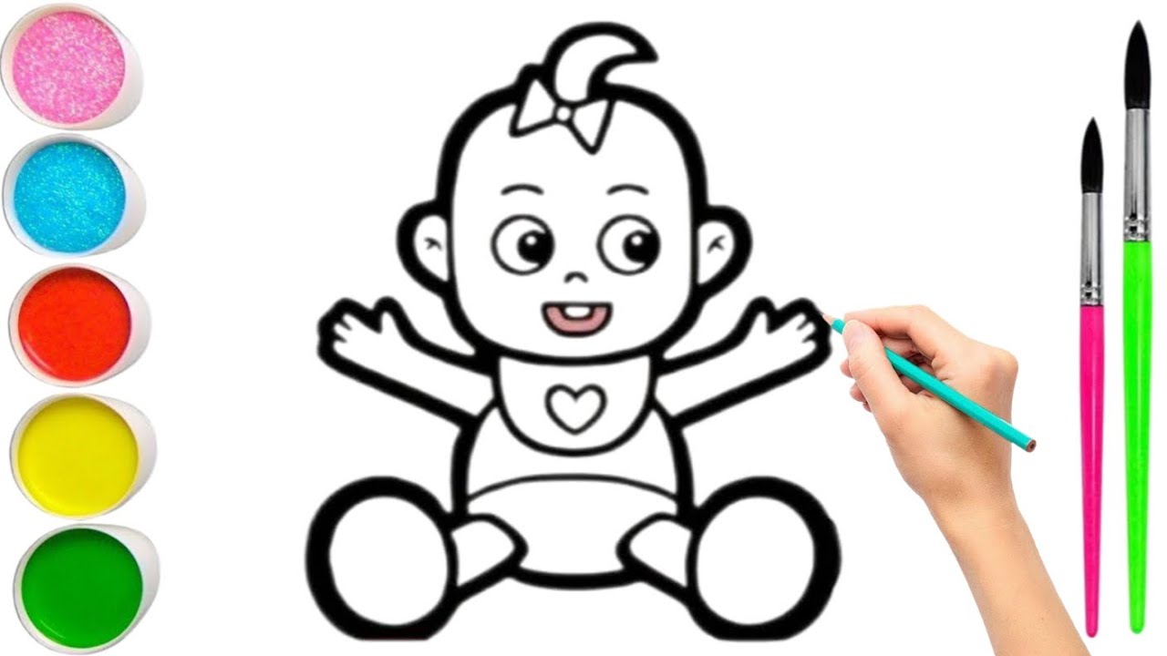 How to draw small cartoon kids | very easy steps | kids drawing ...