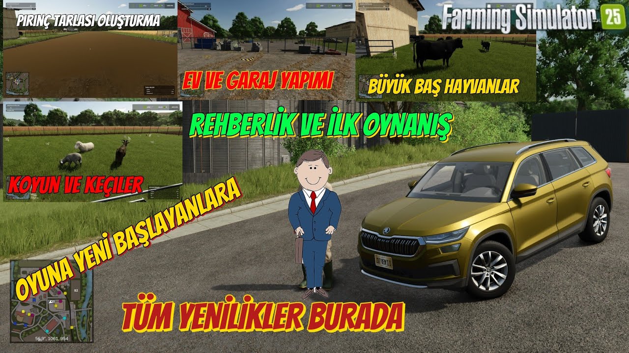 FARMİNG SİMULATOR 25 REHBERLİK VE İLK OYNANIŞ VE OYUNA YENİ ...