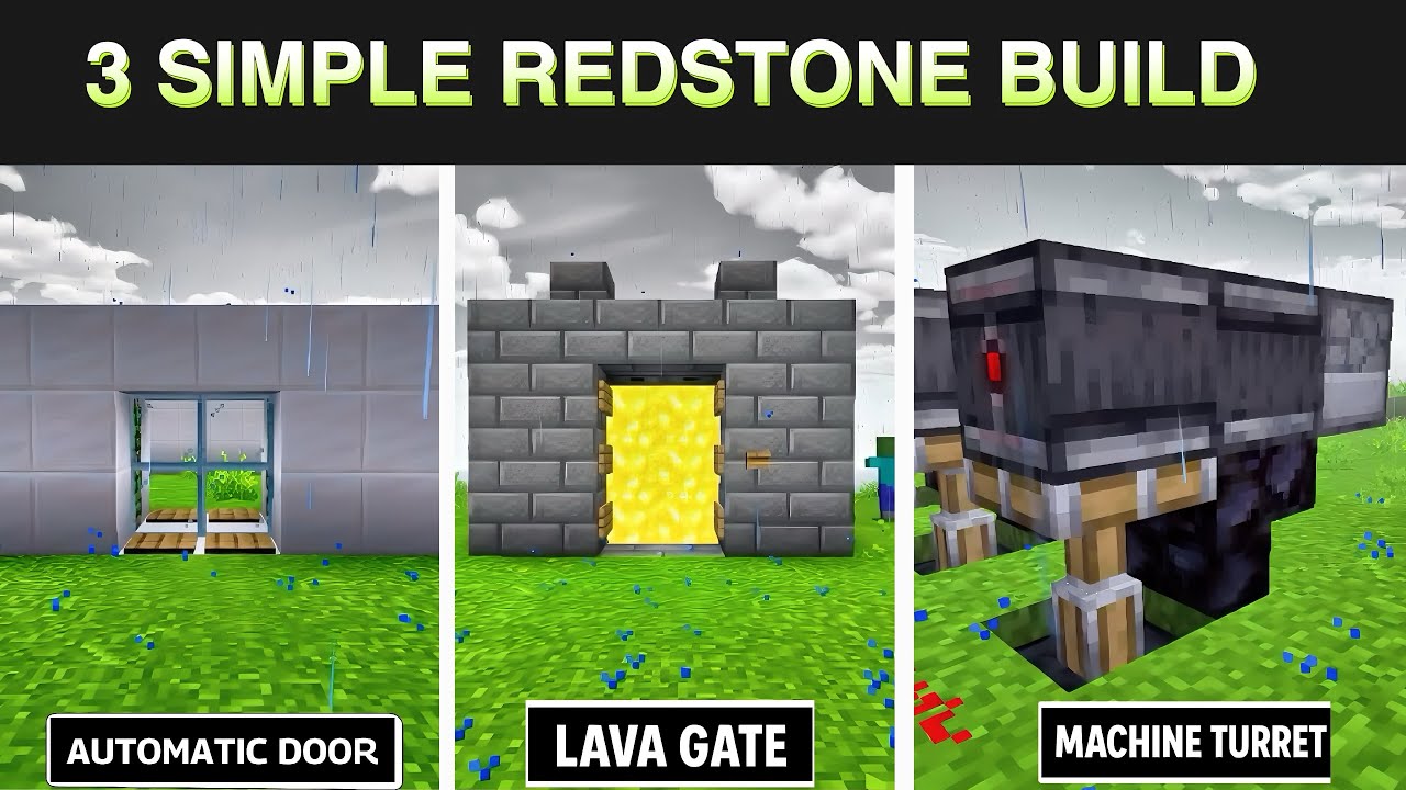 Minecraft: 3 Simple Redstone Building You Didn’t Know! - YouTube