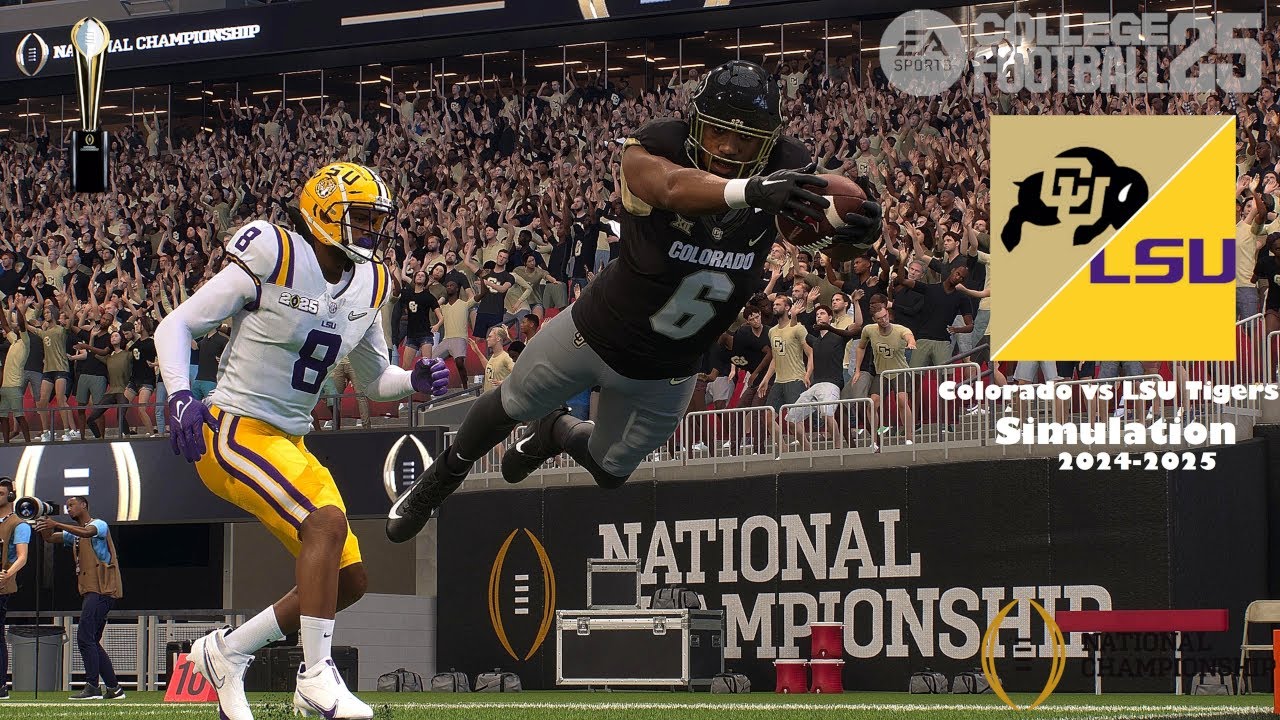 College Football 25 Colorado vs LSU Tigers National Championship ...