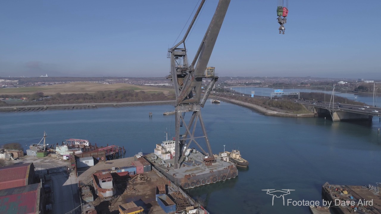 Tipner Ship Breakers By Drone 4K - YouTube