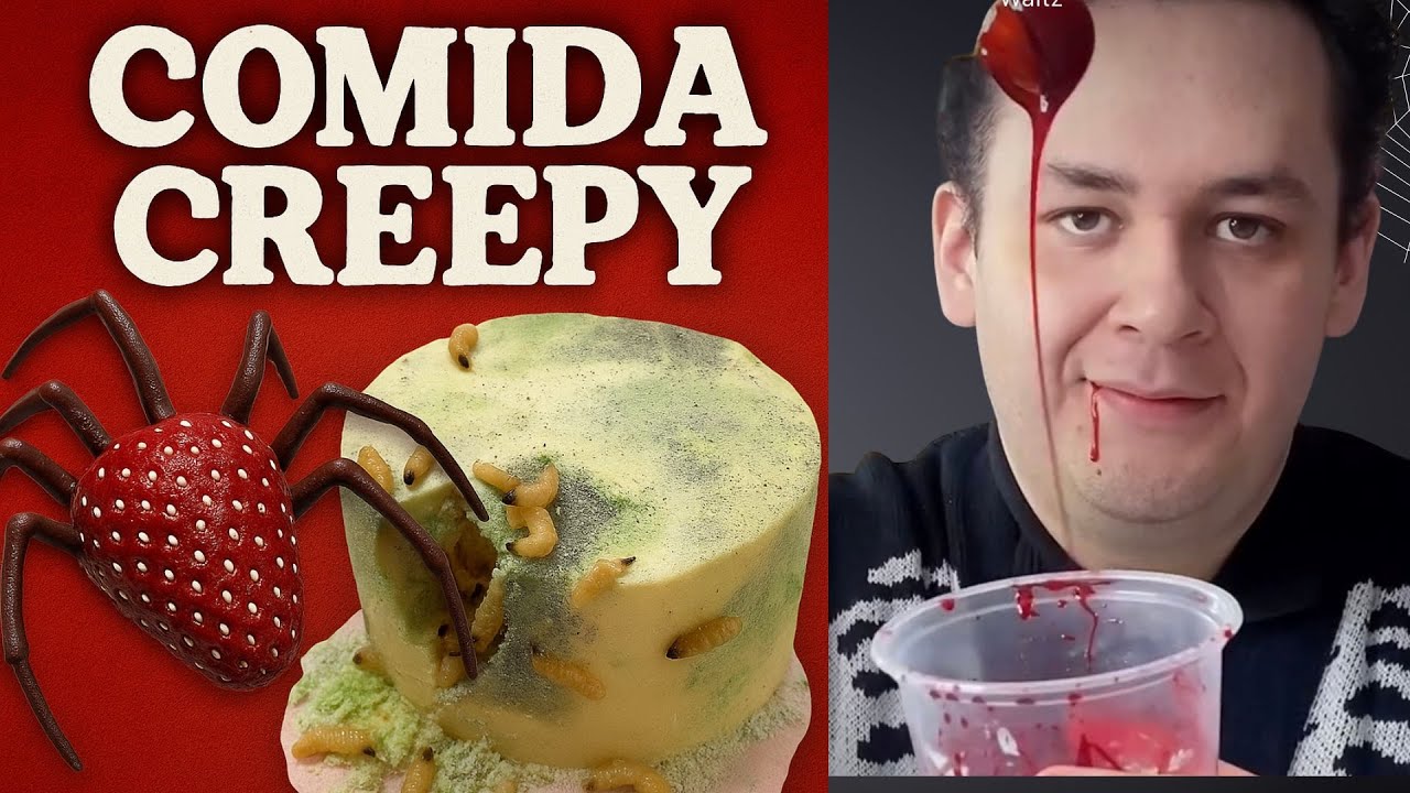 ARAÑAS DE FRESA Y PASTA ENMOHECIDA! COMIDA CREEPY CON ...
