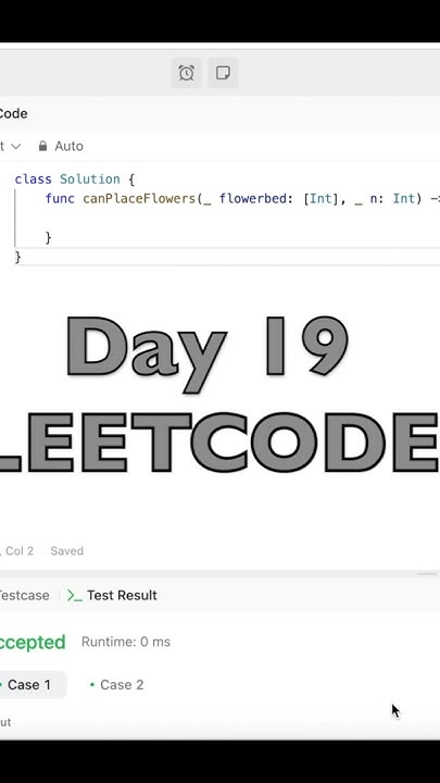 Day 19 Leetcode Problem 605 Swift Leetcode Challenge Swift 7631