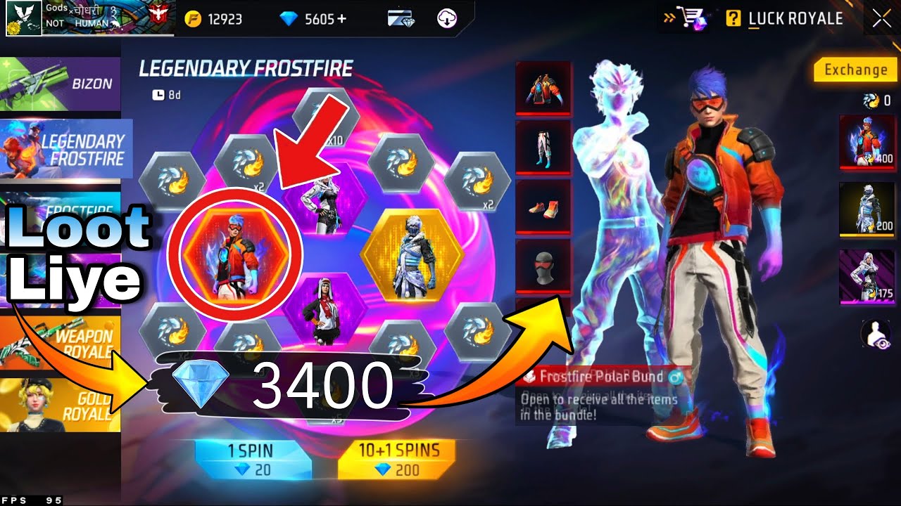 I GOT LEGENDARY FROSTFIRE POLAR BUNDLE |5600 DIAMOND | FREE FIRE NEW ...