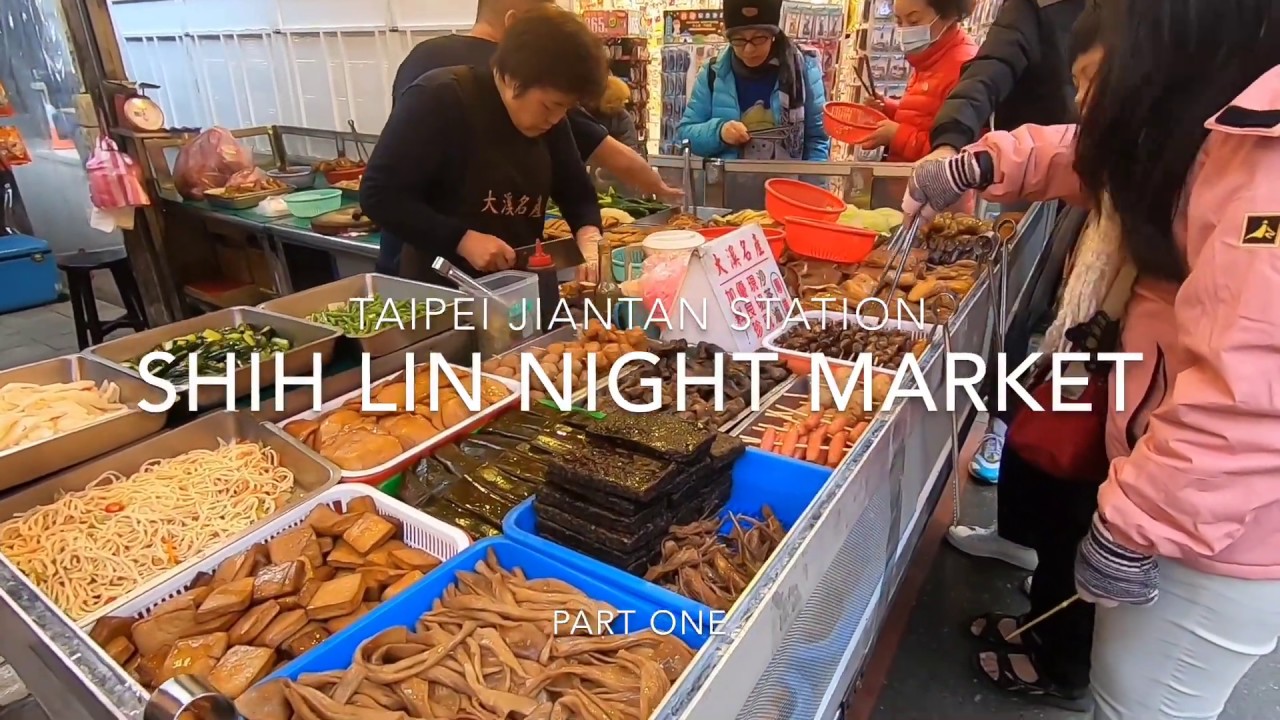 Taipei Shih Lin Night Market Street Food Walking Tour - YouTube