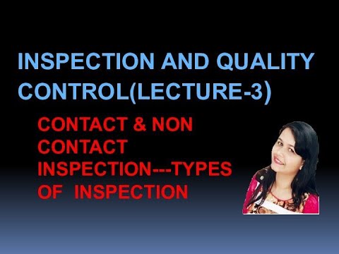 TYPES OF INSPECTION - CONTACT & NON CONTACT INSPECTION - YouTube