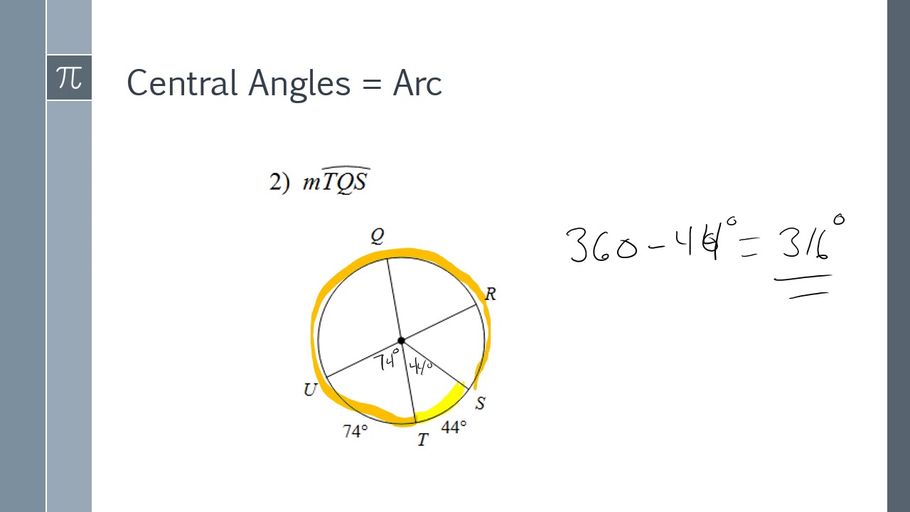 Arcs Angles and Segments Homework - YouTube