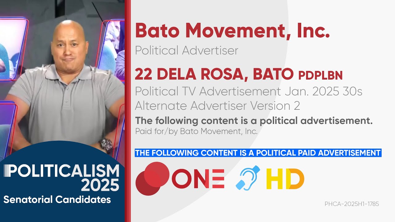 Ronald Dela Rosa Political TV Ad January 2025 30s (Advertiser Version 2 ...