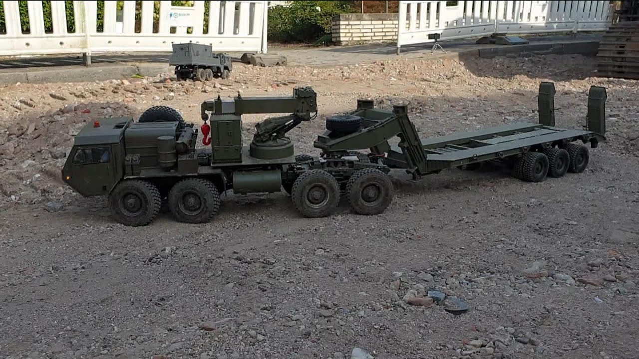 Trasped HGP Oshkosh / Hemmt 8x8 + Trailer Offroad Vol1 - YouTube