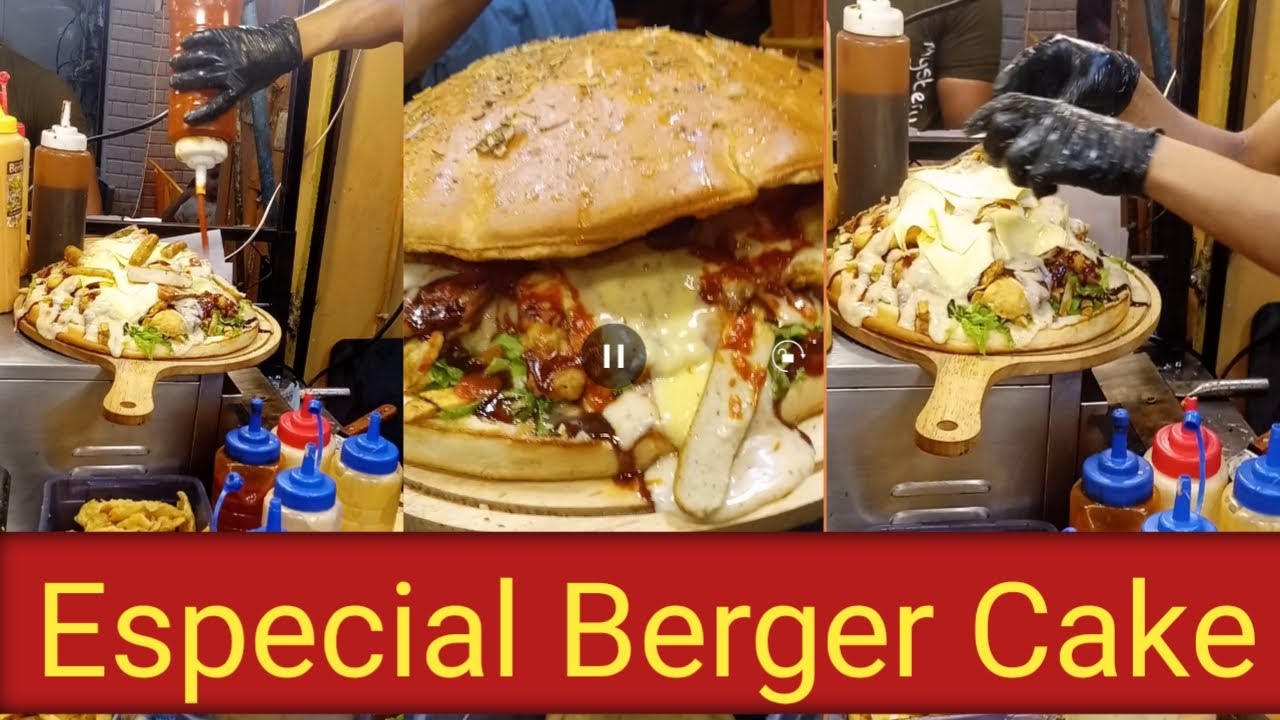 zinger burger street food karachi/zinger burger pakistan/biggest burger ...