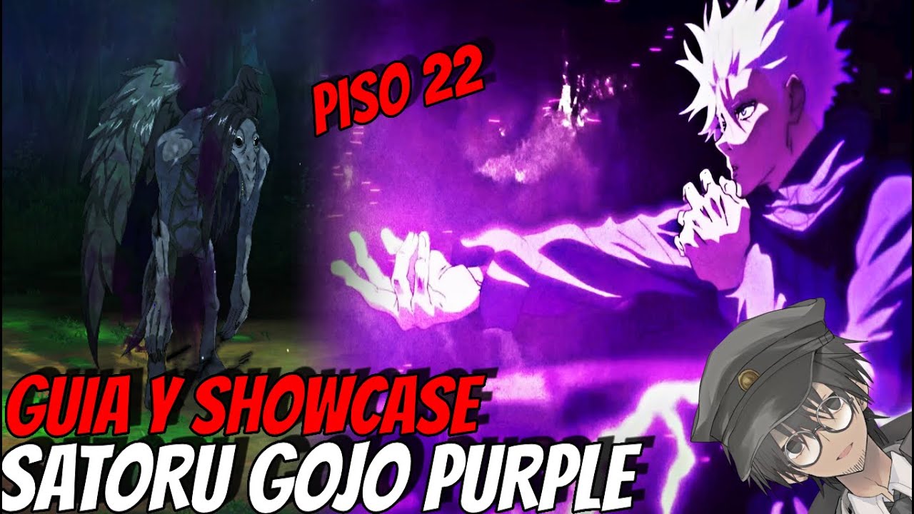 🔥GUÍA COMPLETA DE SATORU GOJO PURPURA SHOWCASE PISO 22 TORRE Jujutsu ...