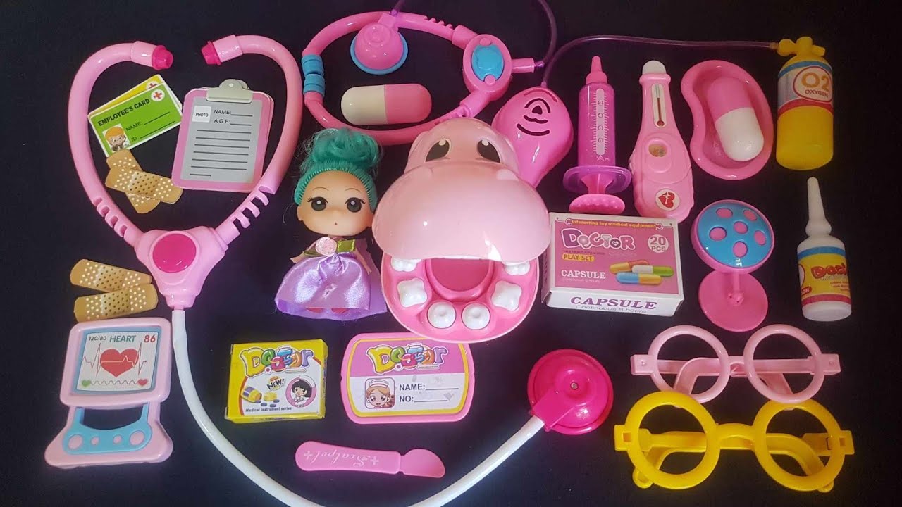 ASMR VIDEO|9 minutes satisfying with unboxing Pink Doctor sets with ...