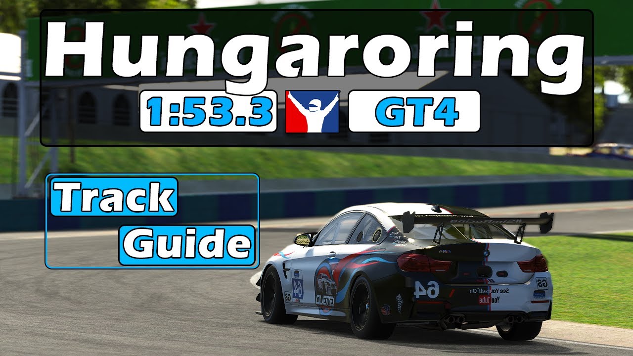 iRacing GT4 Challenge Hungaroring Track Guide - 1:53.3 - 2024 Season 1 - YouTube