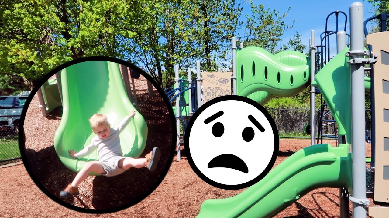 OH NO! Toddler Falls Off Slide [Caught On Camera + Our Reaction] - YouTube