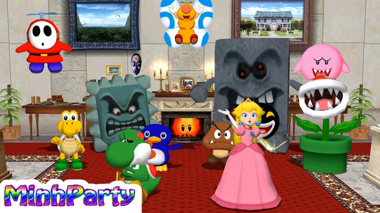 Mario Party 8 Minigames Yoshi Vs Peach Vs Mario Vs Luigi Gameplay Youtube